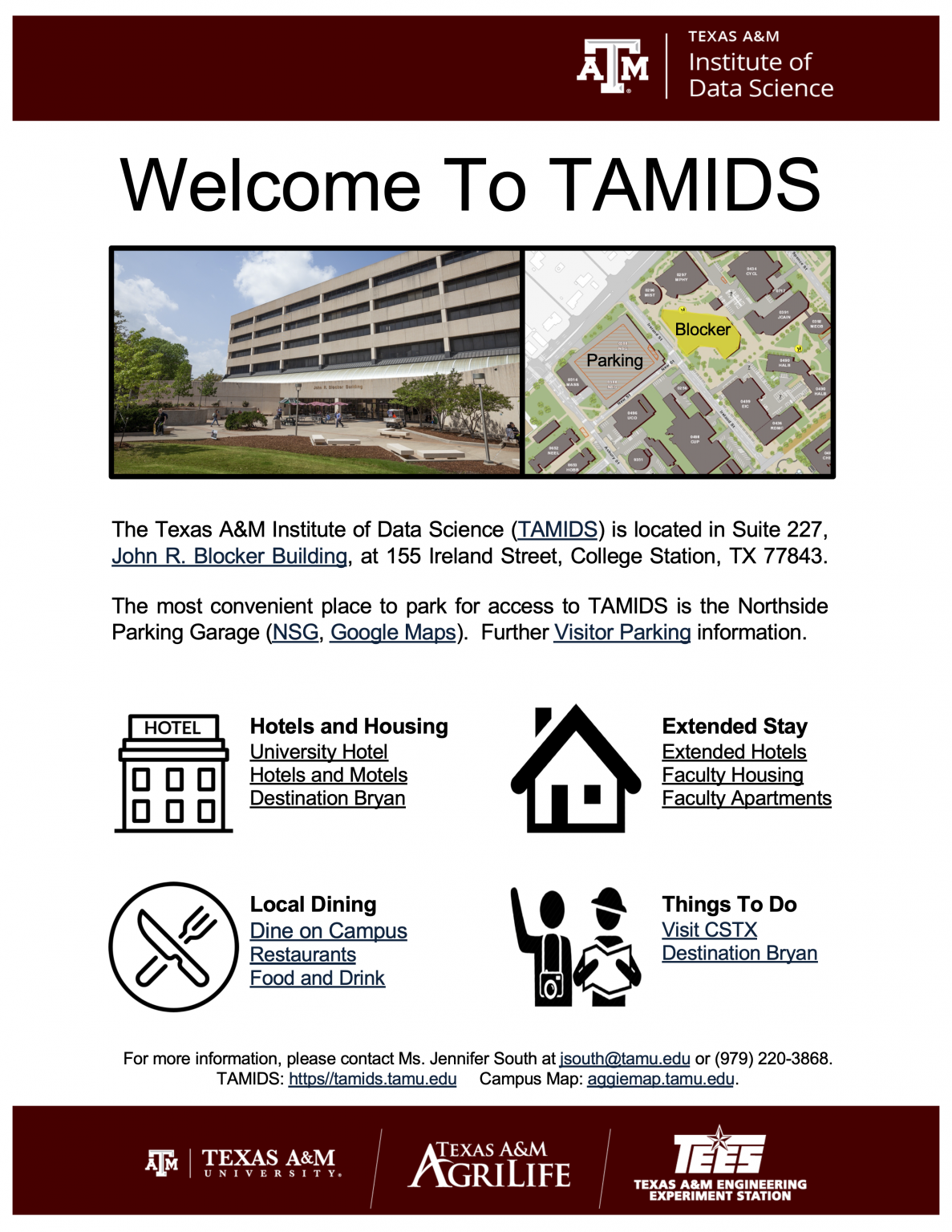TAMIDS Location and Information for Visiting - TAMIDS